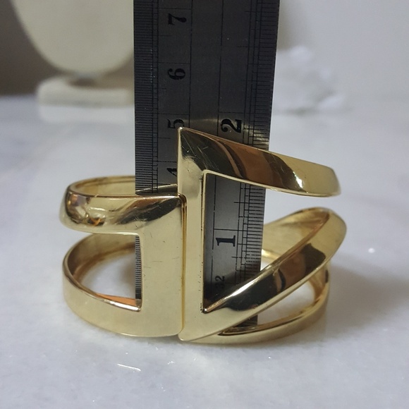 Jewelry | Gold Asymmetrical Cuff Bracelet | Poshmark